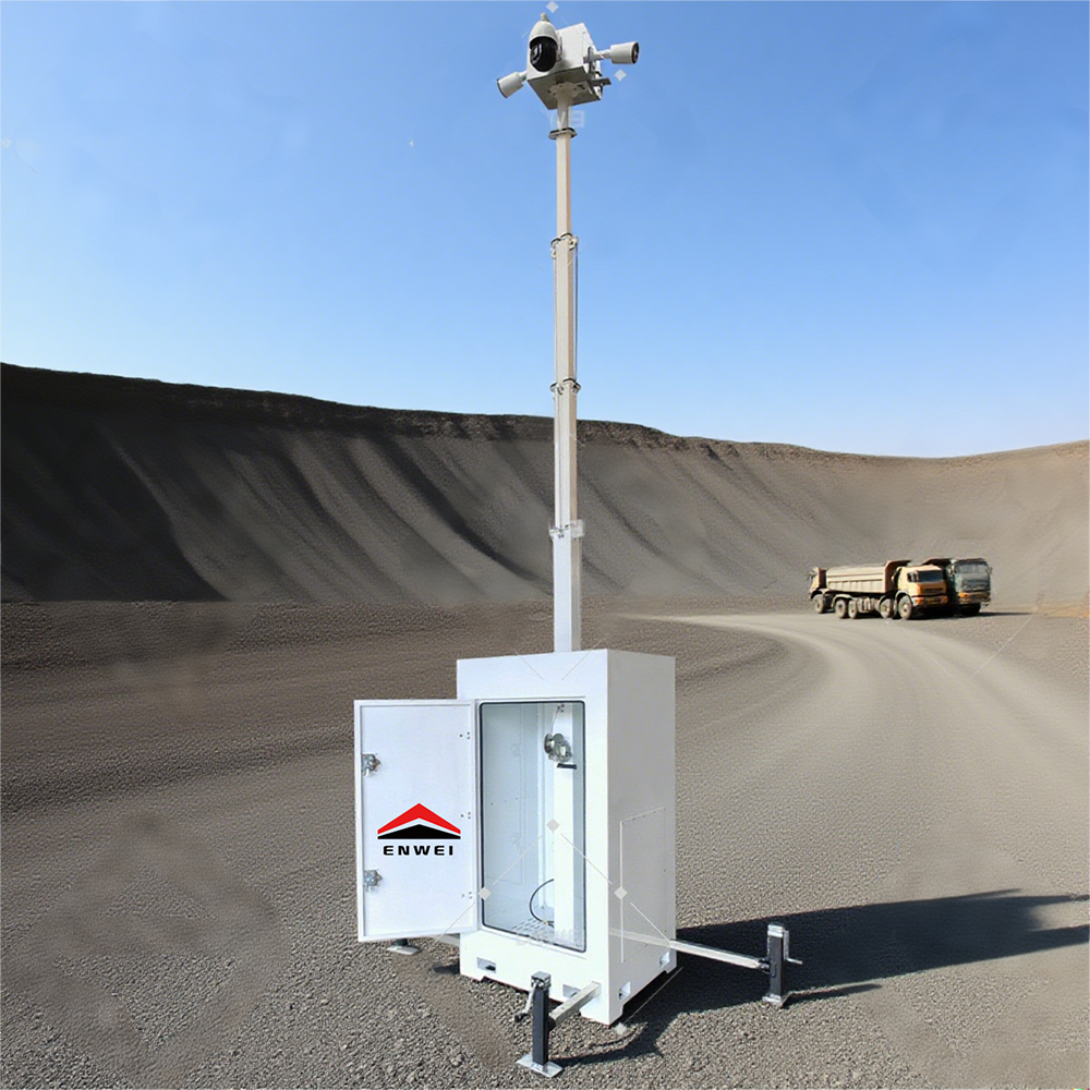 Mobile Camera CCTV Tower for Construction Area Monitoring