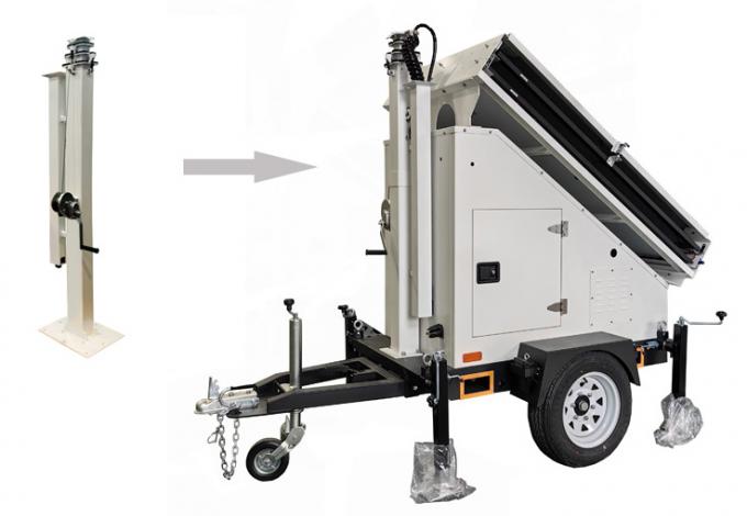 Adjustable Height Manual Telescopic Mast 19ft 6mfor Solar Trailer Solar ...