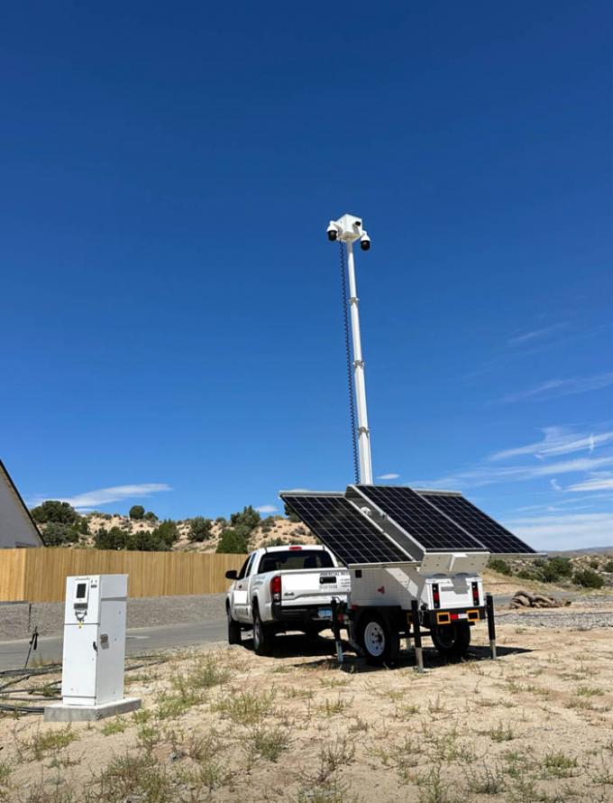 Eco Friendly Mobile Solar Trailer For Construction Sites Easy Installation