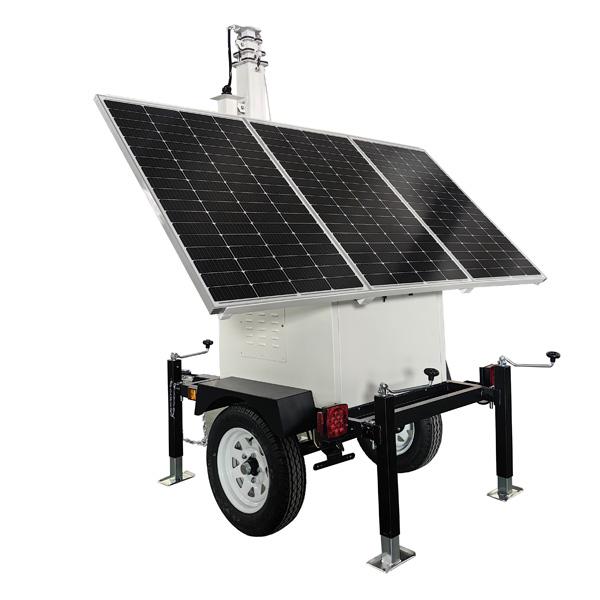Eco Friendly Mobile Solar Trailer For Construction Sites Easy Installation