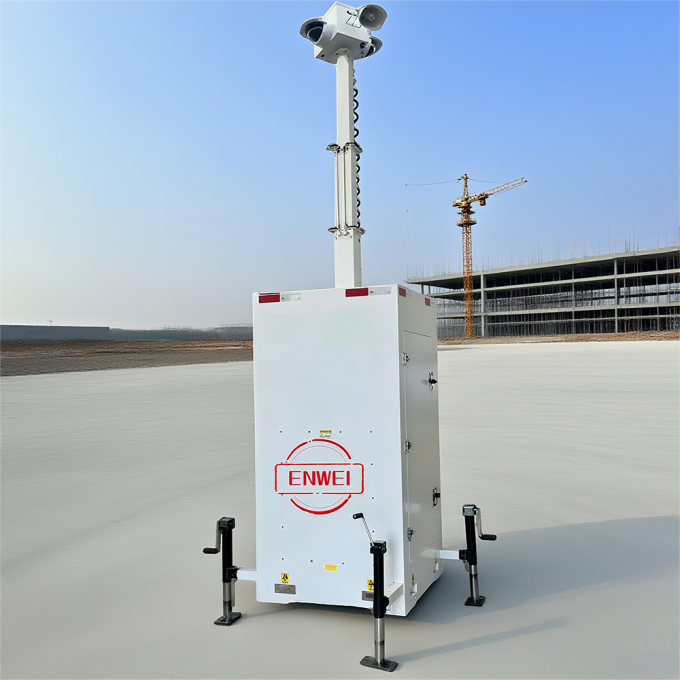 Mobile Camera CCTV Tower for Construction Area Monitoring