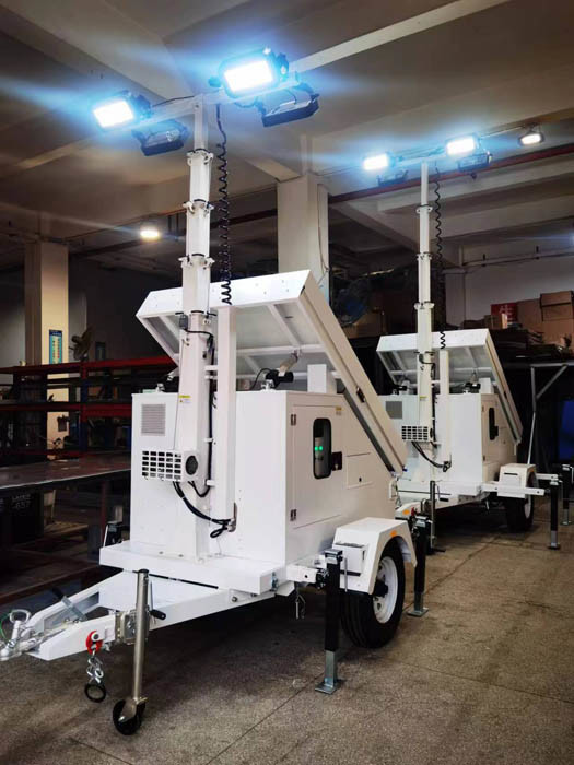 Mobile solar light tower for UAE