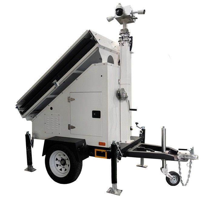 Mobile Solar Camera Trailer With 3*400W 3*380W Solar Panels For Monitoring