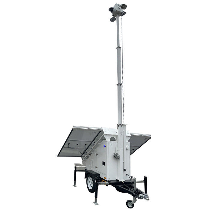 Mobile solar surveillance trailer solar CCTV camera trailer for ...