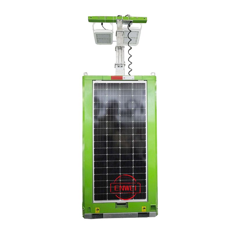 Solar Power Tower Rapid Deployment Mobile CCTV Tower For Temporary ...