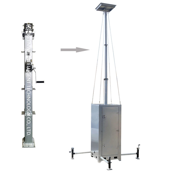 Cubiod Tower Mobile CCTV Unit For Monitoring High Performance