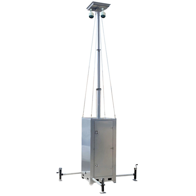 6m Mast Camera Surveillance Cube Security Tower For Temporary ...