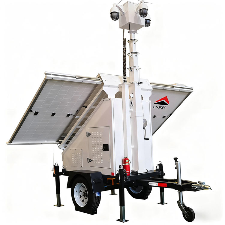 High Reliability Solar Power Panels Cctv Security Trailers For Parking ...