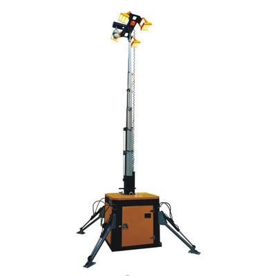 4*200W LED Mobile Surveillance Unit Customizable Cube Light Tower