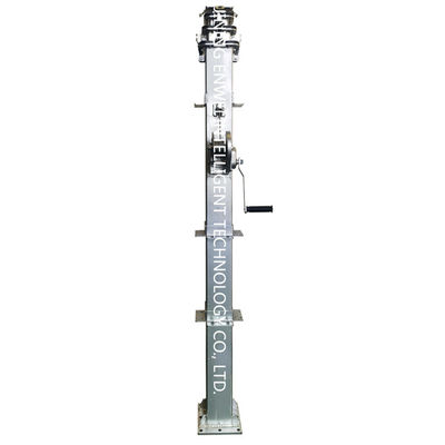 6m Hand Crank Telescoping Mast Mobile Light Mast Customized Height Color