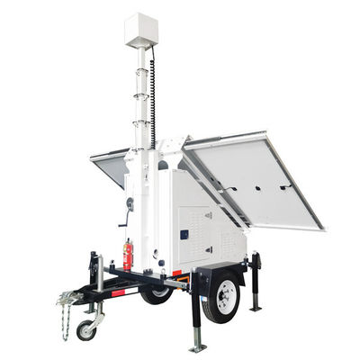 OEM Solar Panel Mobile Solar Trailer With 6m 7m Manual Telescopic Mast